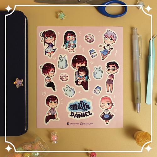 Jual Sticker Sheet Stiker Lembaran Milka and Papa Daniel - Klasik ...
