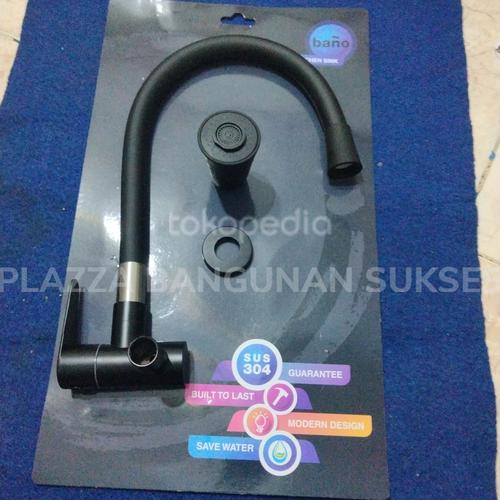 Jual Kran angsa fleksibel Kepala Terompet Tembok Sus 304 Bano Black ...