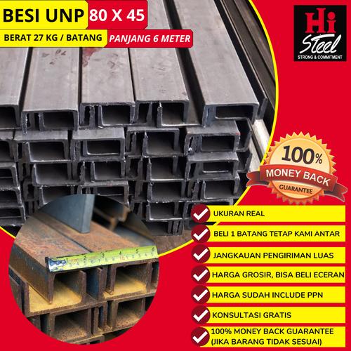 Jual Besi UNP 80 X 45 X 2.8mm X 6m - Kota Bekasi - Hi Steel | Tokopedia