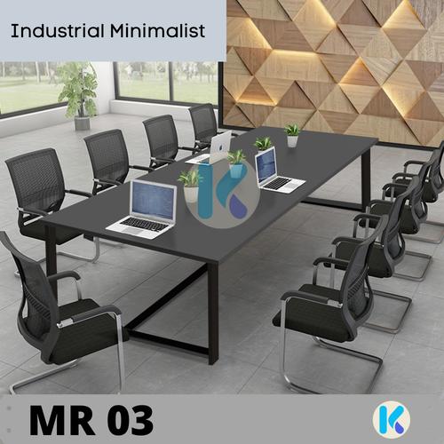 Jual Meja Rapat Meeting Kantor Minimalist Industrial MR-03 - 180x90x75 ...