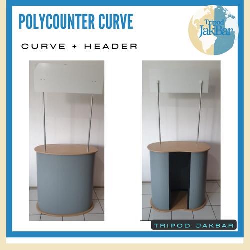 Jual Poly counter curve | Meja Event Desk | Meja Bazar | Meja Stand ...