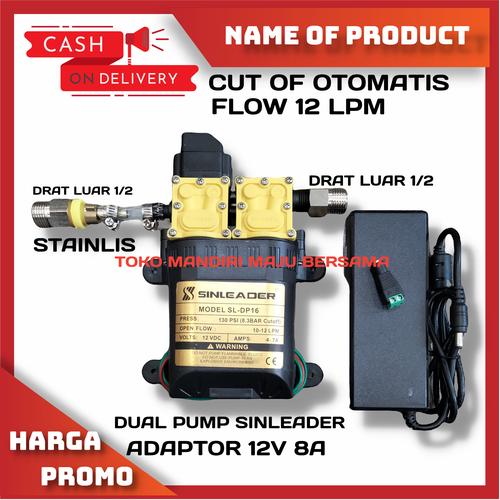 Jual POMPA DORONG SHOWER / WATER HEATER SINLEADER DUAL PUMP ADAPTOR 12V ...