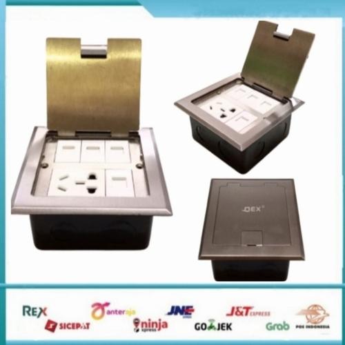 Jual STOP KONTAK LANTAI/MEJA- FLOOR SOCKET LANTAI/MEJA LAN,TELP,LISTRIK ...