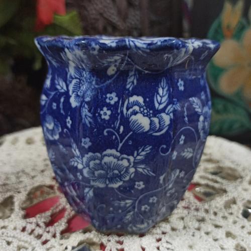 Jual Pajangan Pot keramiik tua Antik flower blue & white China T:10cm ...