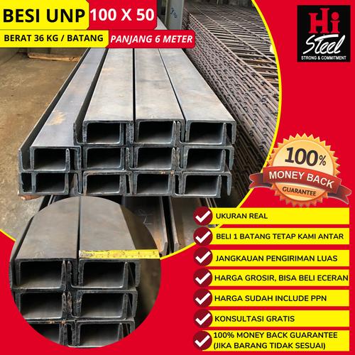 Jual Besi UNP 100 X 50 X 2.9mm X 6m - Kota Bekasi - Hi Steel | Tokopedia