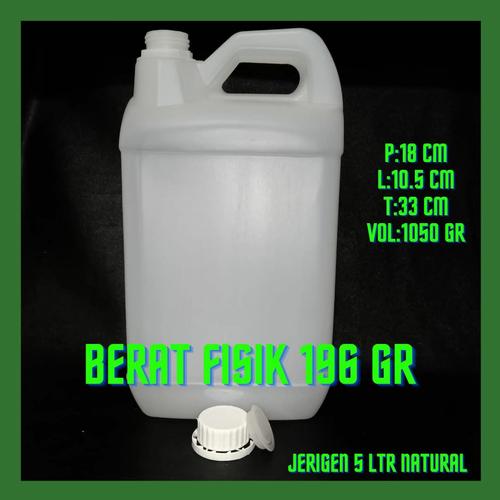 Jual JERIGEN 5 LITER NATURAL 5L / JERIGEN 5LTR / DIRIJEN 5LITER ...