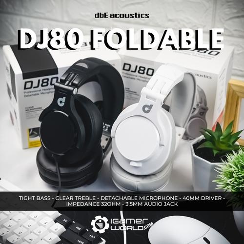 Jual dbE DJ80 Foldable DJ Headphone with Detachable Microphone - WHITE ...