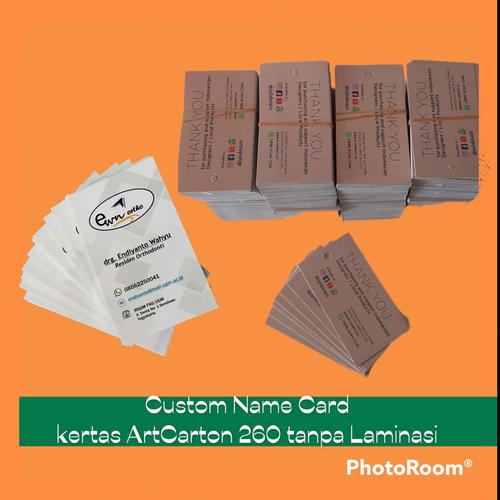 Jual cetak Kartu Nama Full Color 1 Muka 1 Box - Tanpa laminasi ...