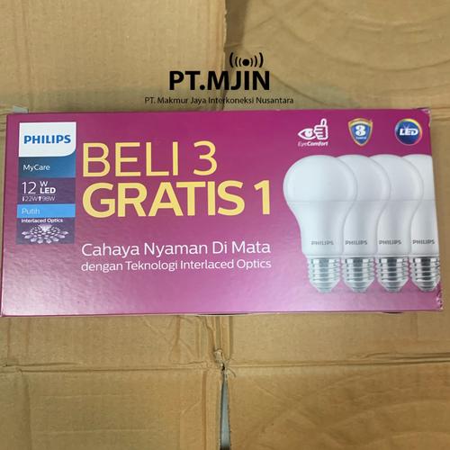 Jual Philips Led Pack Paket 3+1 Multipack MyCare LED Bulb 8 Watt 6500K ...