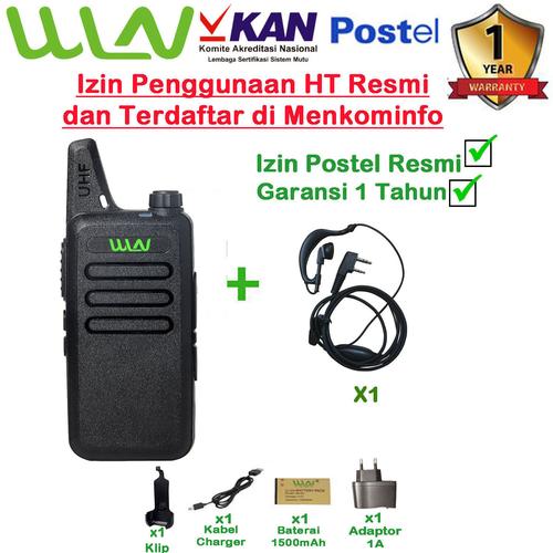 Jual Paket Handsfree Satuan HT WLN KD-C1 Tanpa Dekstop/Charger duduk ...