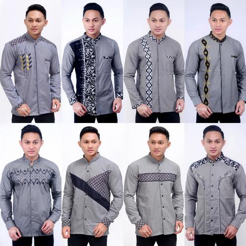 Jual Baju Koko Pria Panjang Warna Abu Baju Lebaran Pria Terbaru 2022 ...