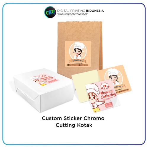 Jual Stiker Label Kemasan Produk Kotak Custom- Sticker Chromo Cutting ...