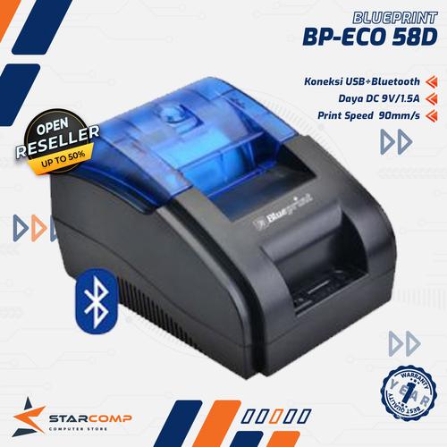 Jual Printer Bluetooth thermal kasir ECO 58D Blueprint USB + BT + RJ11 58 D - Kab. Sleman ...
