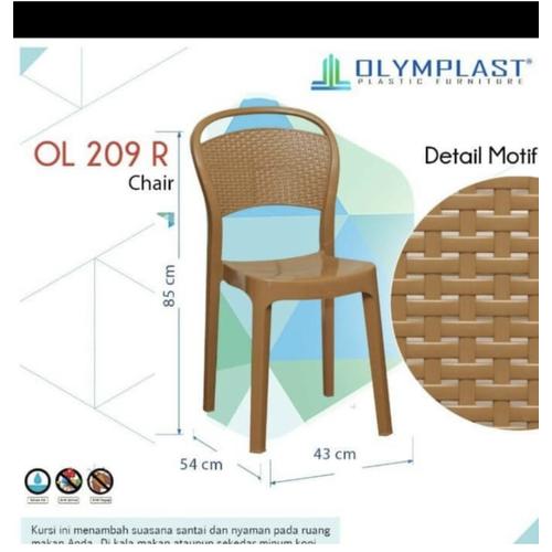 Jual kursi makan kursi plastik OLYMPLAST OL 209 R Original ready - Kota ...