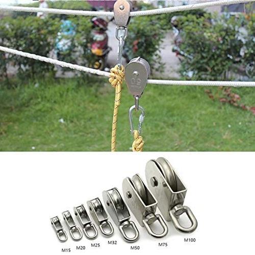 Jual ASOL Pulley Katrol Kerekan Mini Baja untuk Tali Tambang Beban ...