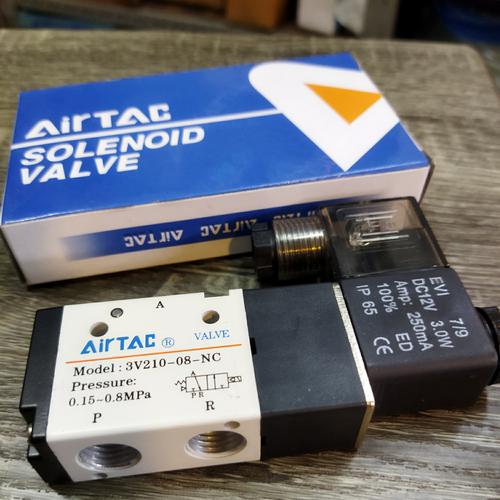 Jual 3v210-08 Airtac Pneumatic solenoid valve 3 Lubang (3/2) Ukuran Lubang - AC220 - Jakarta ...