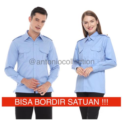 Jual Baju Pdl Biru Muda Kemeja Pdh Baju Pns Baju Lapangan Biru Langit L Jakarta Utara