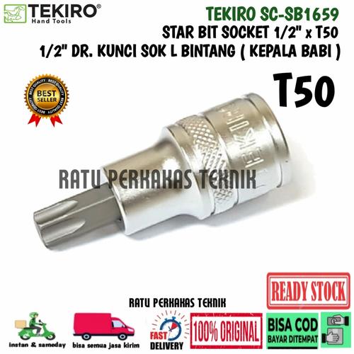 Jual TEKIRO STAR BIT SOCKET T50 1/2 inch MATA SHOCK SOCK BINTANG STARBIT - Kab. Bogor - Ratu ...
