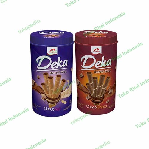 Promo Astor Deka Wafer Roll Choco Kaleng 360gr|Deka Choco Nut Wafer ...