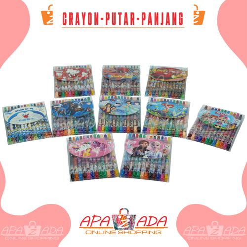 Jual Apazada - Crayon Putar Panjang 12 Warna / Krayon Putar / Crayon ...
