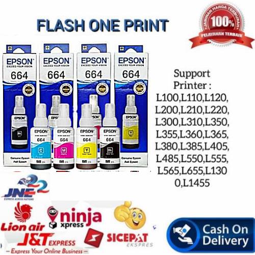 Jual Tinta Printer Epson T6641 T6642 T6643 T6644 664 Black Ink Original - Merah, 70ml - Kota ...
