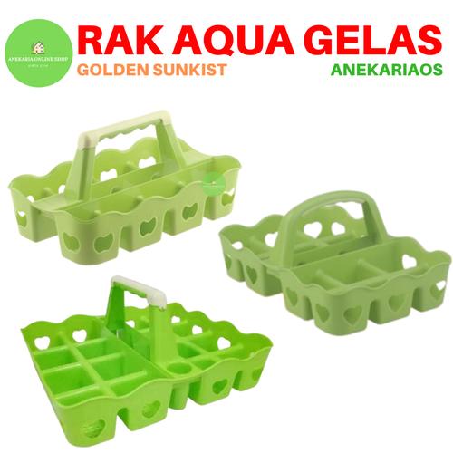 Jual Rak Aqua Gelas Keranjang Aqua Plastik Rak Minuman Golden Sunkist ...