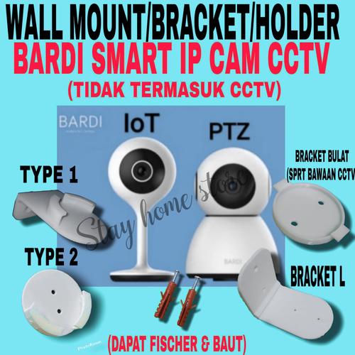Jual bardi smart ip cam PTZ wall mount bracket holder - Putih, IOT TYPE ...