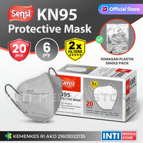 Jual Masker Sensi KN95 Protective Mask isi 20 - Grey - Jakarta Timur ...
