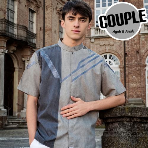 Jual baju koko AFWAN GREY bisa couple ayah dan anak original alachwan ...