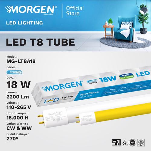 Jual lampu tl t8 led 18W 120cm putih kuning Morgen - WarmWhite ...