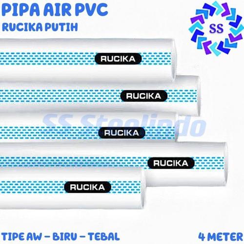 Promo Pipa Air Pvc Rucika-Wavin Putih-Biru Tipe Aw (Tebal) (1-2-2,5 ...