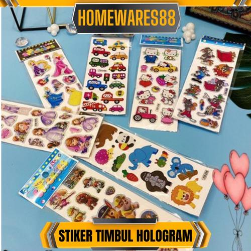 Jual Stiker Gambar timbul karakter Kartun Hologram mainan anak tempel ...