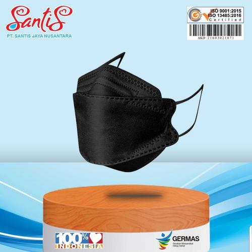 Jual Masker Medis KF94 4 ply Surgical SANTIS Isi 10 Hitam/Putih ...