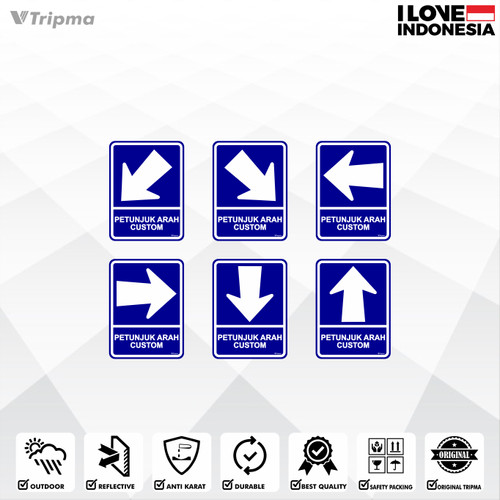 Jual Rambu Petunjuk Arah 45cm x 60cm Plat Alumunium - Kota Bandung ...
