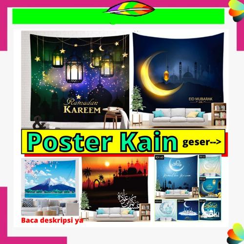 Jual POSTER WALLPAPER KAIN HIASAN DINDING KALIGRAFI LEBARAN IDUL FITRI ...