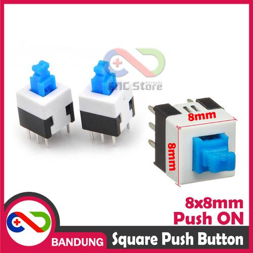 Jual [CNC] BLUE CAP SQUARE PUSH BUTTON 8X8MM SWITCH - Hitam - Kota ...