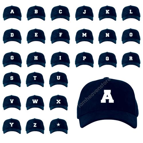 Jual Topi Baseball cap Pria Wanita Warna Biru Dongker Navy Huruf ...
