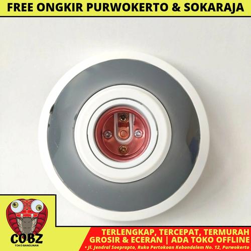 Jual DEXTA FITTING LAMPU PLAFON ATAP TEMPEL BULAT ABU ABU - Kab ...
