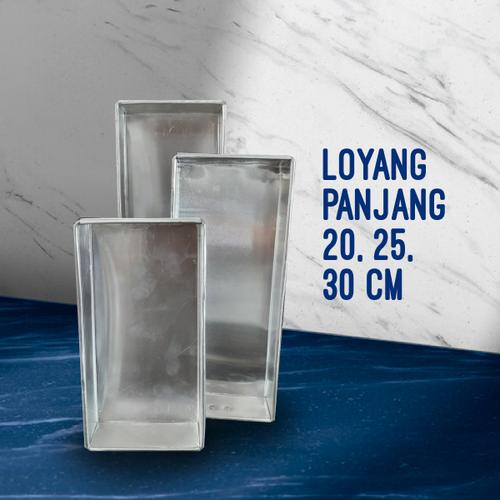 Jual Loyang Persegi Panjang (20, 25, 30 cm) Aluminium Kue Cake - 20x10 ...