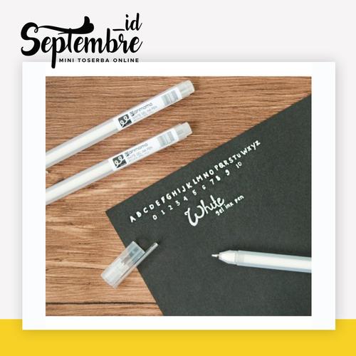 Jual Pulpen Tinta Putih Panmomo White Gel Ink Pen 0.5mm Pulpen Gel ...