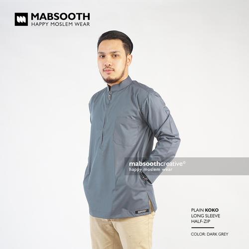 Jual New! Baju Koko Resleting Pria Muslim Dewasa Lengan Panjang Polos ...