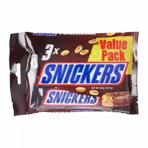 Jual Snickers Peanut Chocolate Bar Pack 3 x 51g - Kota Tanjung Pinang ...