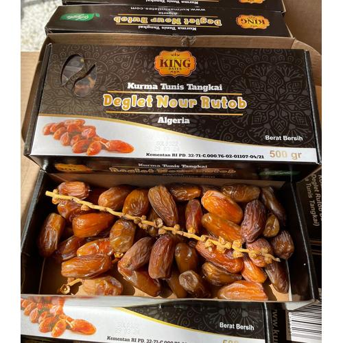 Jual 500gr Kurma Tunisia Tangkai Deglet Nour Dates Algeria King Dates