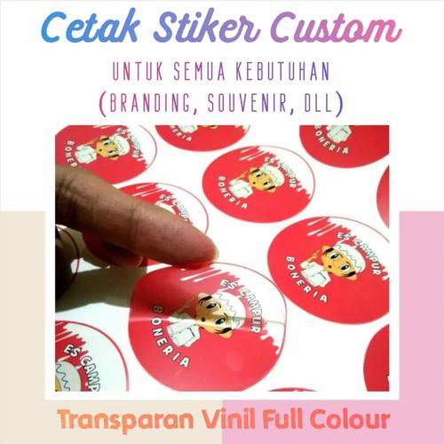 Jual CETAK STIKER TRANSPARAN A3 / STIKER CUSTOM + CUTTING / STIKER ...