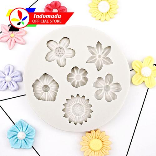 Jual Cetakan 6 Bunga Campur Silikon Fondant Cokelat Puding Flower Mold ...