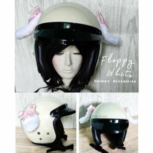 Jual aksesories helm kelinci bunny floppy kawaii harajuku style furry ...
