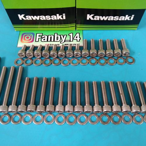 Jual Baut L Stainles Baut Bak Mesin Ninja R SS Ninja RR New OLD ZX Fulset - Tanpa Ring - Kab ...