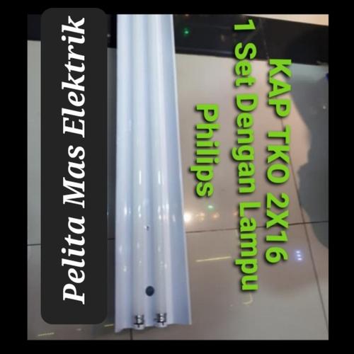 Jual Kap Lampu TKO set 2x36/2x16watt+Lampu TL led neon philips 16watt ...