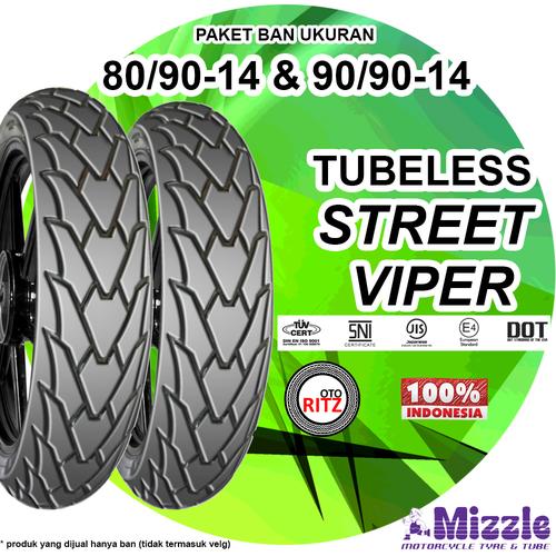Jual Ban Mizzle Paket 80/90-14 & 90/90-14 Street Viper Tubeless Motor ...