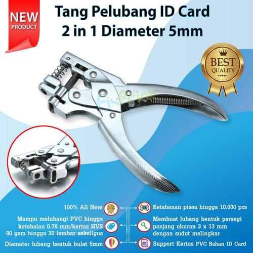Jual Tang Alat Pelubang ID Card 2 in 1 Alwin (Oval dan Lingkaran 5mm ...